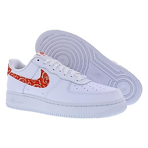 Nike Women's Air Force 1 Low Basketball Shoe, White/Rush Orange-white, 8.5