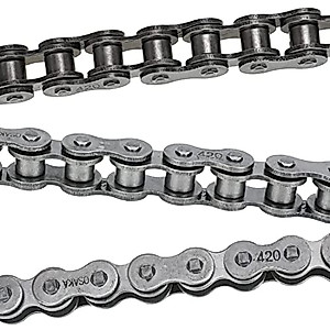 YOXUFA 420 Chain 42Links and 90Links Front Rear Drive Chain for Coleman CT200U CT200U-EX BT200X Baja Warrior Trailmaster MB165 MB200 212cc 196cc 200cc 6.5hp Powersport Mini Bike Parts