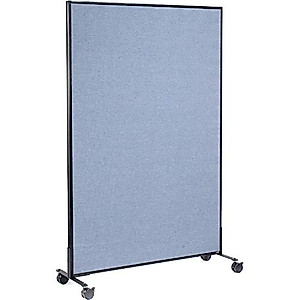 Global Industrial 48-1/4"W x 99"H Mobile Office Partition Panel, Blue