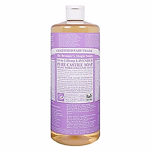 Dr. Bronner's Magic Soaps 18-in-1 Hemp Pure Castile Soaps Lavender, 32 Fl Oz