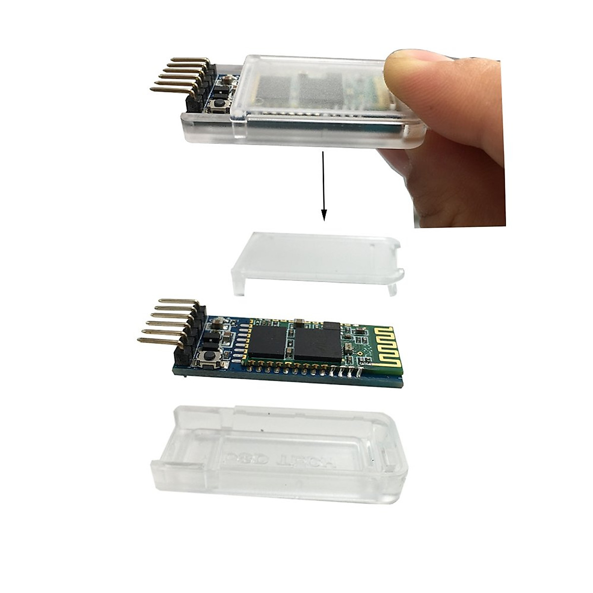 DSD TECH HC-05 Bluetooth Serial Pass-through Module Wireless Serial Communication with Button for Arduino