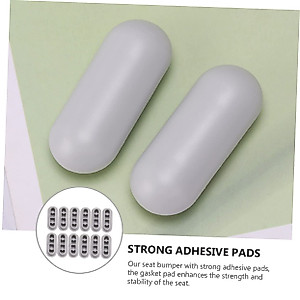 Homoyoyo 12pcs Toilet Gasket Toilet Parts Toilet Bidet Replacement Bathroom Bumper Toilet Seats Toilet Bumper Anti-slip Gaskets Grey Toilet Anti- Slip Gaskets Toilet Pads Plastic Mute Lift