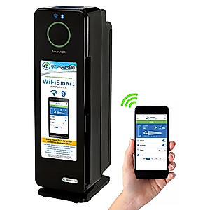 Germ Guardian Wi-Fi Bluetooth Smart Voice Control Air Purifier, UV Light Sanitizer Eliminates Germs, Mold, Odors, True HEPA Filters Allergies, Pollen, Smoke, Dust, Pet Dander, 22 inch, CDAP4500BCA