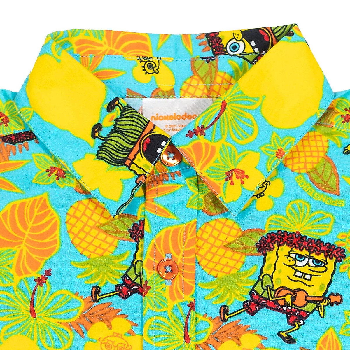 Spongebob Squarepants Toddler Boys Matching Family Hawaiian Button Down Shirt Boys 5T