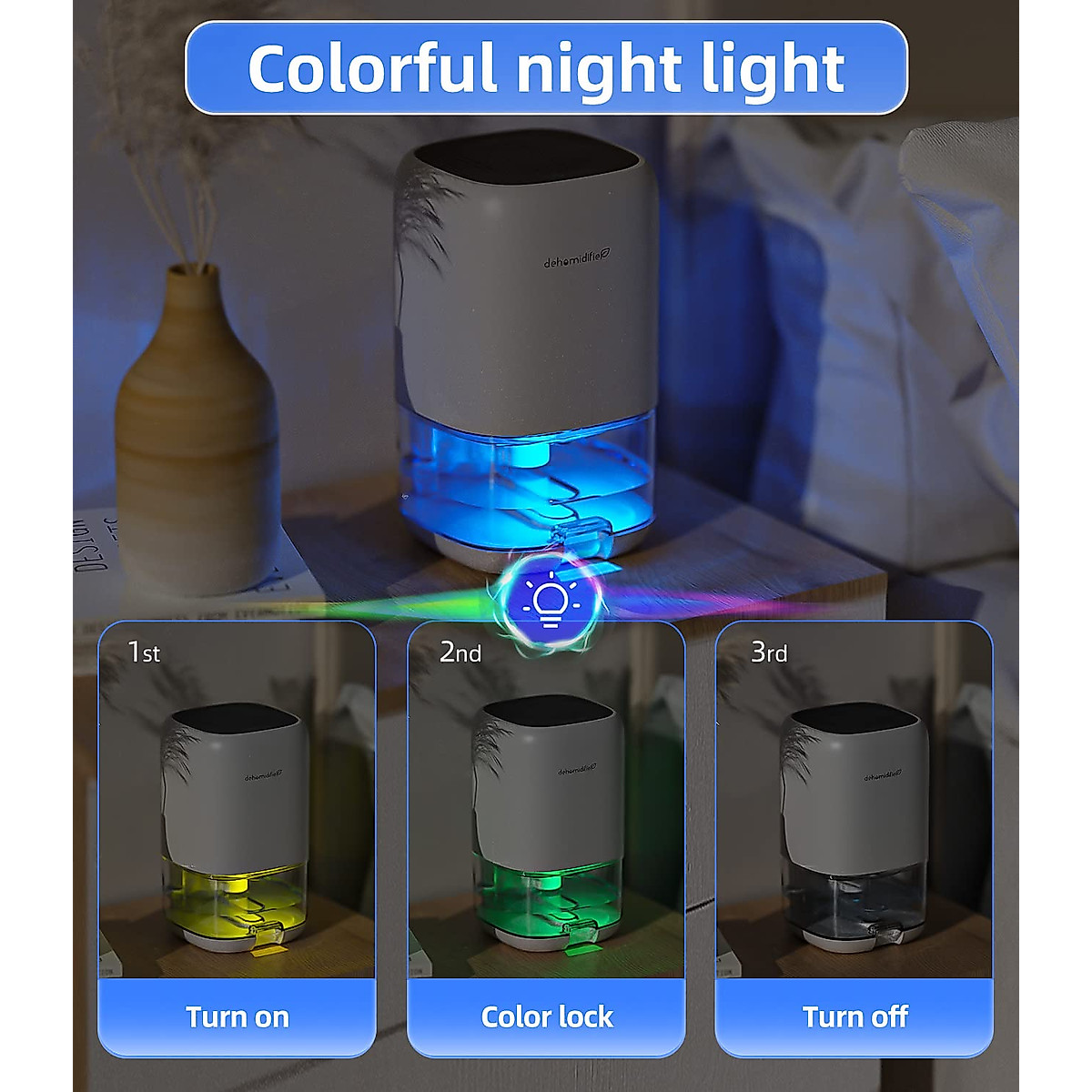 Dehumidifiers,TABYIK 35 OZ Dehumidifier, Small Dehumidifiers for Home Quiet with Auto Shut Off, Dehumidifiers for Bedroom (280 sq. ft), Bathroom, RV, Closet