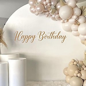 ZAIBIANHAO Happy Birthday Decal for Balloon Arch,Balloon Arch Backdrop Decorations,Happy Birthday Party Decorations, Happy Birthday Decal Sign for Arch Ideas (HB Decal)