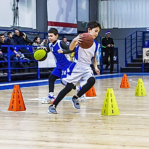 YES4ALL Agility Cones Hurdle Set 4 Green Cones + 4 Orange Cones + 4 Green Bars