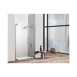 Elegant Kitchen and Bath SD404-4872PCH Semi-Frameless hinged Shower Door 48 x 72 Polished Chrome