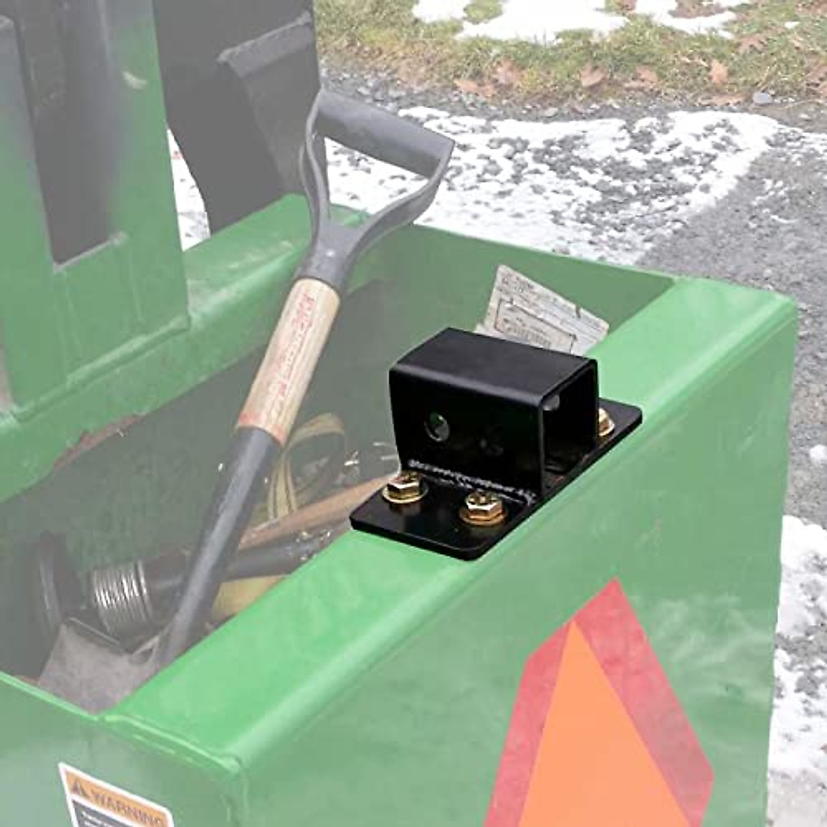 Bolt on Receiver Hitch for Tractor Bucket 2 Inch Receiver with 5/8 inch Center Hole Class 3 Maximum Tow Capacity 6,000 lbs Work Well for Tractor Bucket, RV, UTV, Truck, Black