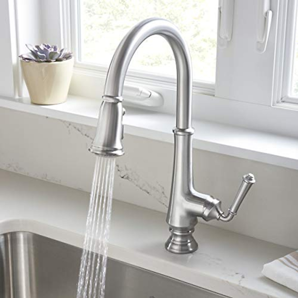 American Standard 4279300.075 Delancey Pull-Down Kitchen Ss, Stainless Steel