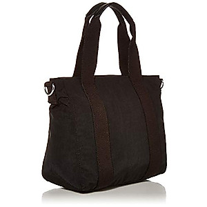 Kipling Women's Asseni Mini Tote, Compact Lightweight Everyday Purse, Nylon Shoulder Bag, Black Noir