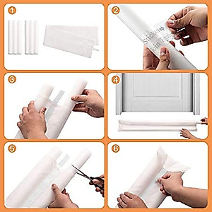 Febos Door Noise Blocker - 36 inches Grey Door Draft Stopper- Door Silencer Sound Proof Door Draft Guard