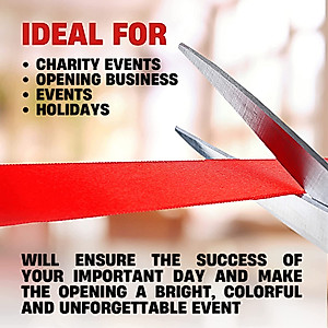 Red Ribbon Cutting Ceremony Kit – 25" Giant Scissors for Ribbon Cutting Ceremony Kit Giant Ribbon Cutting Giant Scissors Ceremony with Red Ribbon Grand Opening Ribbon and Scissors for Special Events