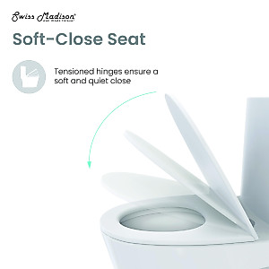 Swiss Madison SM-1T123 Virage One Piece Elongated Toilet 1.28 GPF