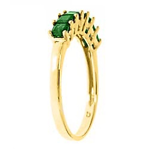 Gin & Grace 14K Yellow Gold Natural Zambian Emerald Ring for women | Ethically, authentically & organically sourced Square-Cut Emerald hand-crafted jewelry for her | Emerald Ring for women.