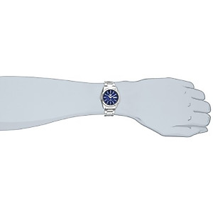 SEIKO Men's SNKL43 5" Stainless Steel Automatic Watch, Blue