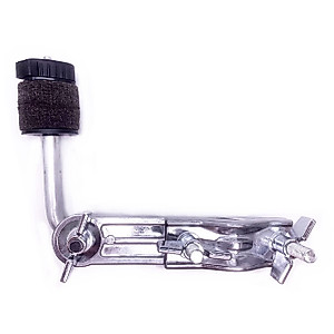 TUOREN Cymbal L-Arm Rod with Bracket Holder Extension Arm Attachment, Cymbal Boom Arm with Drum Set Mounting Clamp, Cymbal Stand Clamp with Boom Arm for Drum Set Accessories Silver