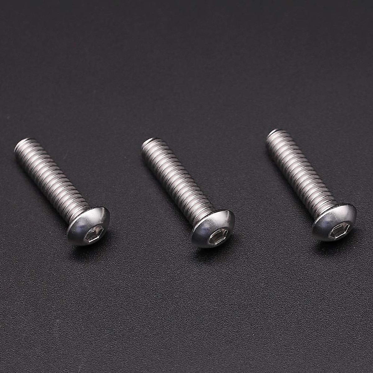 RoyceMart 5/16-18 x 5/8" (25 Pack) Hex Socket Button Head Cap Screws Bolts, Allen Socket Drive, 304 Stainless Steel 18-8, Bright Finish, Full Machine UNC Threads