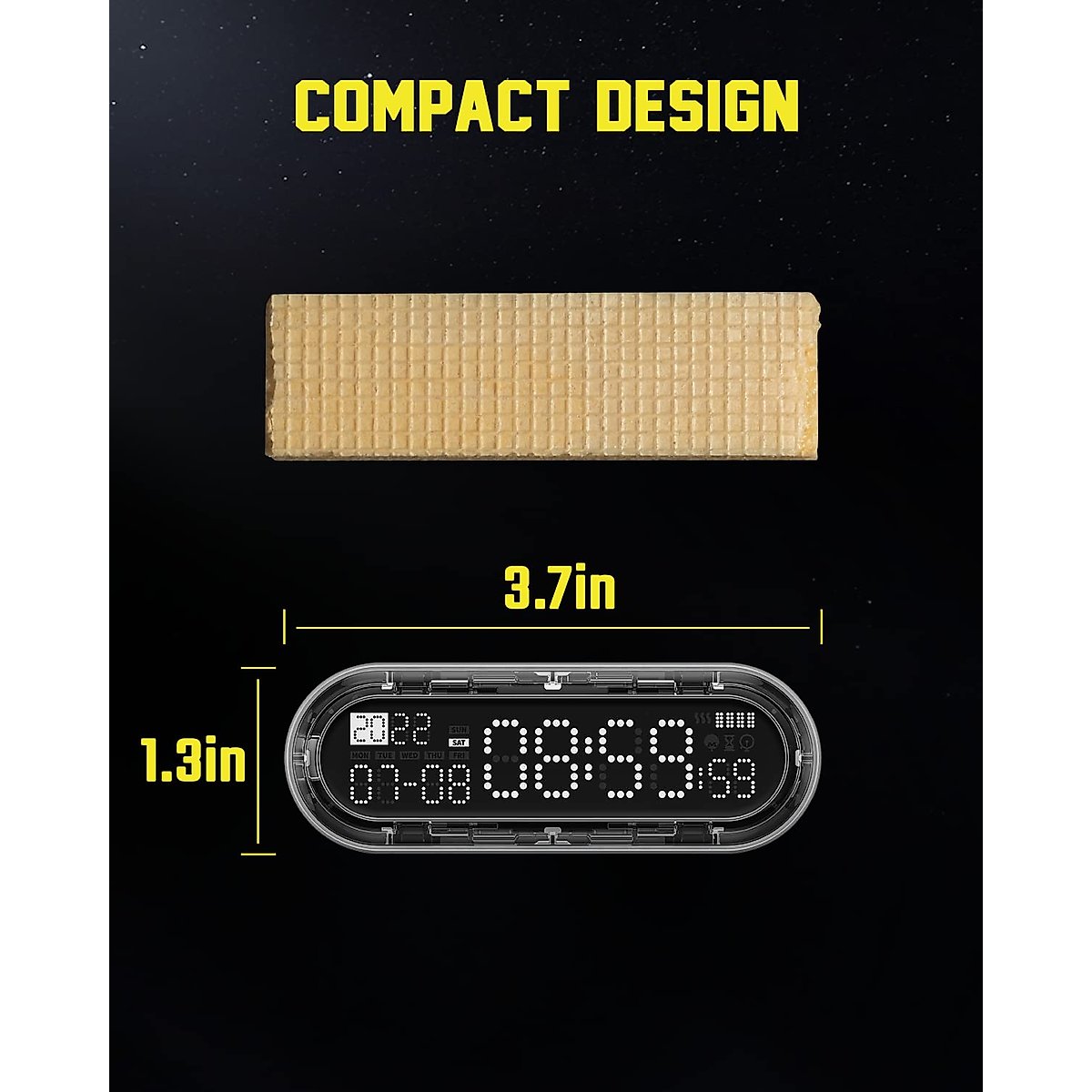 sharge 4 in 1 Multifunctional Timer: Digital Clock/Digital Timer/Countdown Timer/Pomodoro Timer, 5000mAh Portable Charger Included, 20W USB Fast Charging（Includes Capsule Portal, by Shargeek）