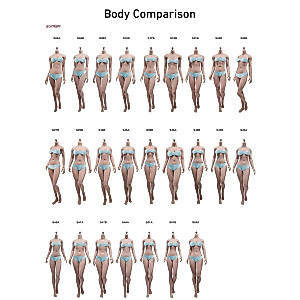 HiPlay TBLeague Seamless Action Figure Anime Body Type and Small Bust 1:6 Scale S45A(Suntan, Without Head)