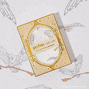 Harry Potter x Kitsch Satin Pillowcase | Softer Than Silk Pillowcase | Cooling Pillow Case Cover with Zipper | Pillowcase Satin for Hair & Skin | Pillow Cases Standard Size Queen (Owl Post, 1 Pack)