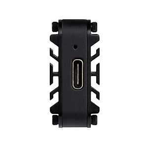 Silverstone MS12, 20Gbps SuperSpeed+ USB 3.2 Gen 2x2 Type-C to NVMe M.2 SSD Enclosure, Aluminum, Black, SST-MS12