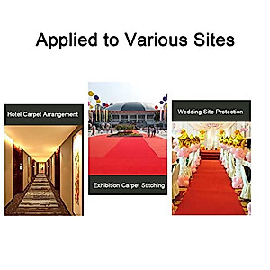 AMOGATO Double Sided Carpet Tape -Rug Grippers Tape for Area Rugs on Hardwood,Carpet Binding Tape Strong Adhesive and Removable,Ideal for Area Rugs or Delicate Hardwood Floors,2ins*22yds,White