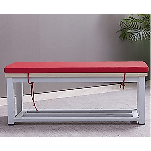 MYLSMPLE Bench Cushion Chair Pad Outdoor Bench/Swing Cushion Slip Cover Water Resisitant UV Protection Indoor Patio Furniture Cushion Cover with Zipper Replacement Cover (36"X18"X2", Red)