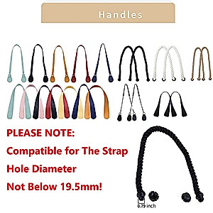 MRMIMI Practical Rope Handle & PU Straps Replacement for Obag Canvas Rubber Bag EVA Tote Handbags Repair Classic Purse Accessories