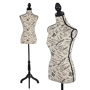 Mannequin Dress Form Mannequin Torso 60-67 Inch Height Adjustable Clothing Forms Easy to Move for Clothing Dress Jewelry Display with Tripod Wooden Base (CM, 60-67 Inches)