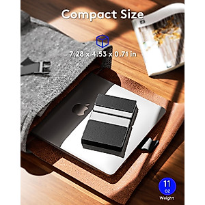 Samsers Foldable Bluetooth Keyboard with Numeric Keypad, Full-Size Wireless Folding Keyboard with Backlight, Portable Travel Keyboard for iOS Android Windows Mac OS, Support 3 Device(BT5.1 x 3), Gray