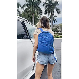 RUSTIC TOWN Leather Laptop Backpack for Women - Washed Leather Multipurpose Handbag, College Bookbag Camping Daypack Fashion Shoulder Travel Bag