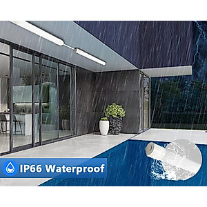 Ovensty LED Shop Light Fixture 4FT with Plug, 48W Super Bright Linkable Garage Lights 5000K Daylight White,Utility Ceiling Light, LED Workbench Lights for Warehouse, Workshop,Plug and Play (White)