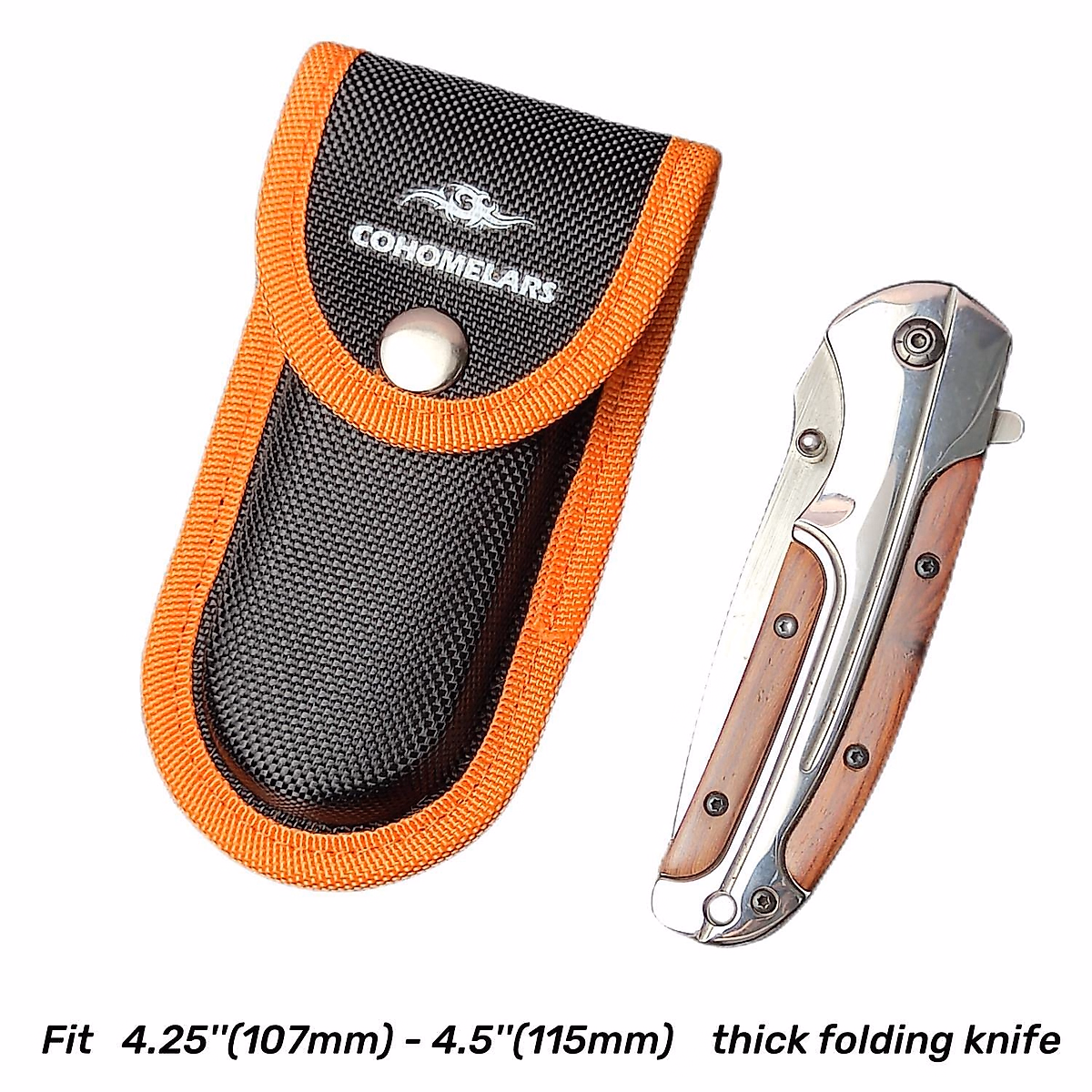 Nylon Sheath for 4''-4.25'' Multitool Knife,Horizontally Carry Knife Pouch Fits 4.25''-4.5'' Wide Folding Pocket Knife,Leatherman Tool Case,EDC Belt Holder COHOMELARS (Small Size)