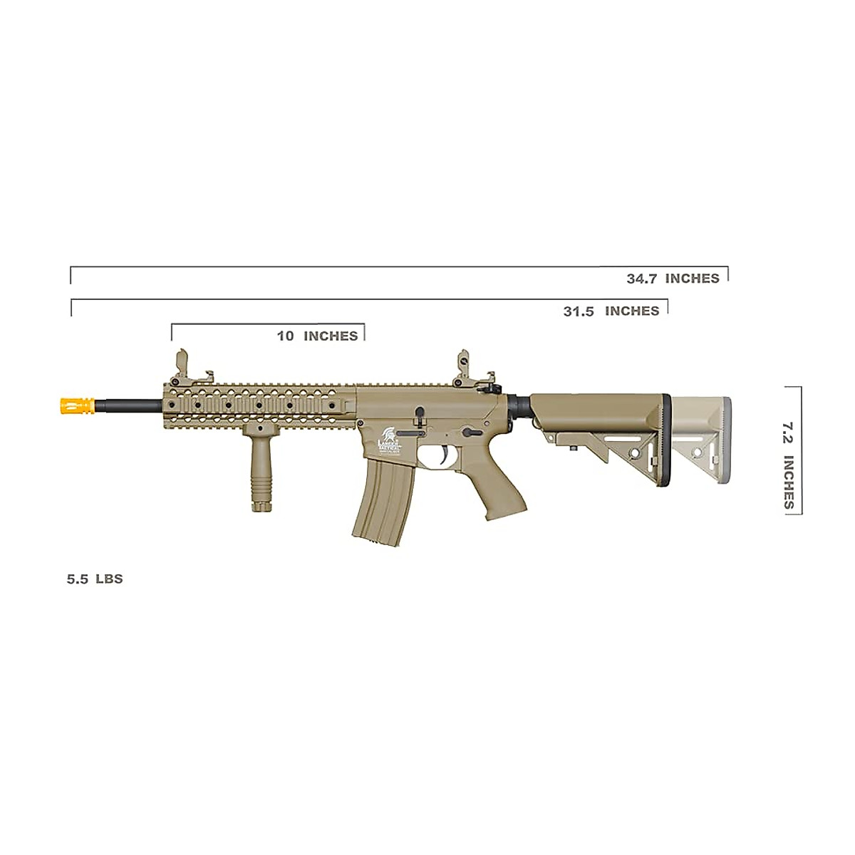 Extra Multi Reticle Full Metal Airsoft Scope Sight - Lancer Tactical Gen 2 Evo M4 High FPS 390 FPS Airsoft AEG Rifle