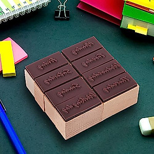 Operitacx Office Decor 24Pcs Month Stamp Decorative Stamp DIY Diary Stamp Journal Monthly Stamp Journal Wooden Stamp Wood Decor