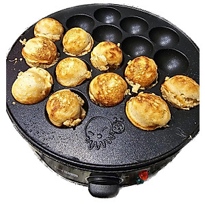 KZU 18-Hole Takoyaki Maker, 700W Electric Octopus Ball Pan with Decent Temperature Control, Non-stick Takoyaki Pan, Non Stick Cake Pop Pan
