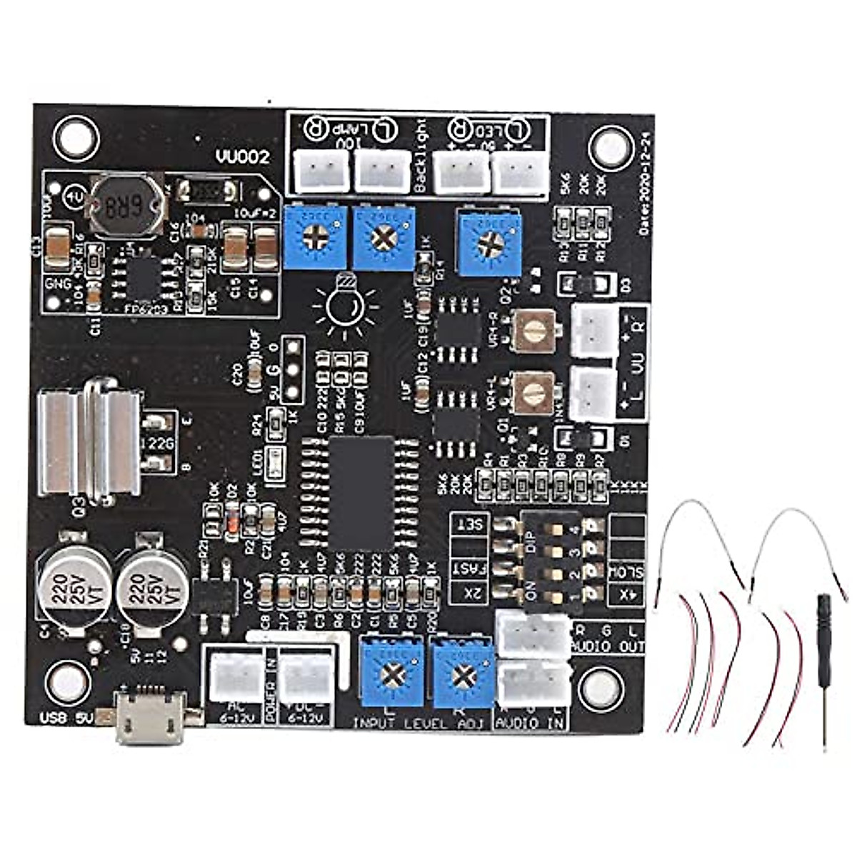Davitu Motor Driver - Driver Board TS-VU002 VU Header Meter Driver Board with Backlight DB Audio Level Meter Drive Module