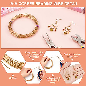 BENECREAT 20Ft Engraved Textured Brass Wire, 20 Gauge Jewelry Craft Copper Wire for Ring Making, Beading Wrapping and Other Jewelry Craft