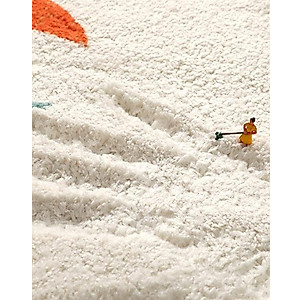 Turquoise Gold Marble Abstract Modern Round Area Rug for Livingroom Bedroom Ultra Soft Wool Circle Carpet Under Dining Table Office Circular Floor Rug 6ft