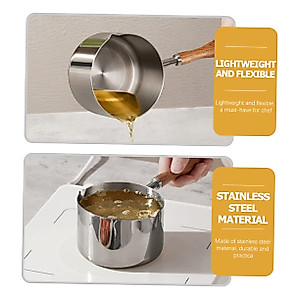 KICHOUSE Hot Oil Pan Coffee Pot Stew Pot Double Boiler Bowls Mini Butter Hot Pot Coffee Milk Warmer Hot Chocolate Pot Outdoor Pot Noodle Pots Egg Pan Pans Baby Metal Stainless Steel Turkey