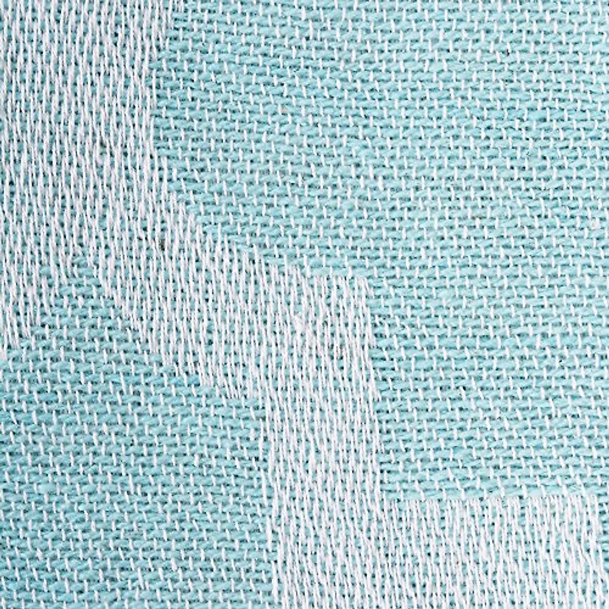 DII Modern Moroccan Cotton Blanket Throw with Fringe for Couch, Chair, Guest Room, Picnic, Camping, Beach, & Everyday Use, 50x60, Aqua