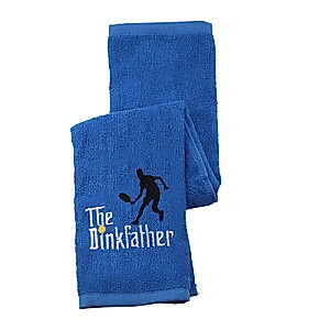 Pickleball Towel The Dinkfather Pickleball Embroidered Sports Teem Hand Towel Gift for Pickleball Player (The Dinkfather Towel)
