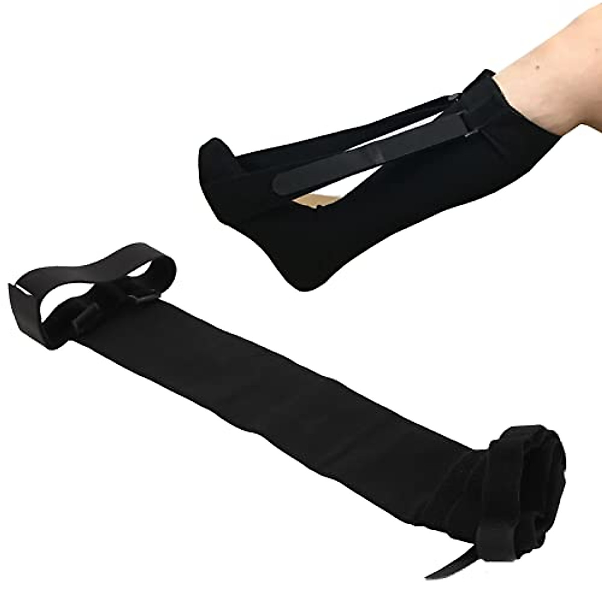 Ymiko Plantar Fasciitis Night, Plantar Fasciitis Night Splint Sock Relief Dual Strap Design Dorsiflexion Night Splint Compression Socks(L) Compression Socks