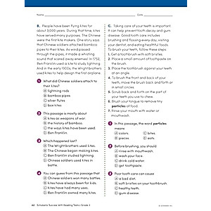 Scholastic Success with Reading Tests Grade 3 Workbook
