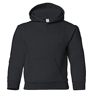 Gildan Blank Hoodie - Hooded Sweatshirt - Unisex Style 18500 Adult Pullover Red (Large, Black)
