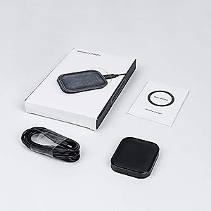 Wireless Charger, COSOOS Aluminum Wireless Charging Pad, 5W Lightweight Compact Charging Station Compatible with AirPods Pro, AirPods 2, AirPods Wireless Charging Case(Black)