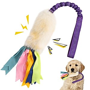 Dog Rope Toys, Nearly Indestructible Dog Rope Toys with Strong Squeak- Ideal Tug of War Interactive Dog Training Toy, Dental Cleaning Chew Toys, Dog Tug Toy for Boredom Suitable for Dogs of All Ages