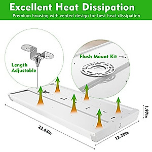 bulbeats 6 Pack LED High Bay Shop Light, 2FT 150W [Eqv.600W MH/HPS] Large Area Illumination 5000K Daylight Linear Hanging Light for Shop Warehouse Garage, Energy Saving Upto 5600KW*6/5Yrs(5Hrs/Day)