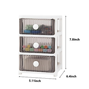 Cheayren 3 drawer plastic storage organizer with 3 Hard Plastic Drawers, Supplies for Your Dormitory, Office Supplies Organizer, Home Set, Every Storage Drawer Units Allow to Efficiently Organize